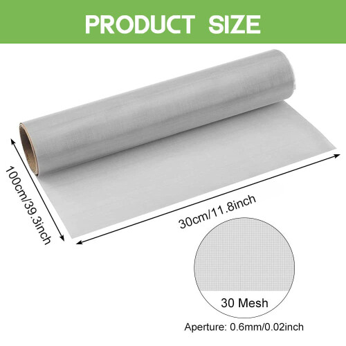 Stainless Steel Mesh Sheets Woven Fine Metal Wire Heavy Duty 100*30cm ...