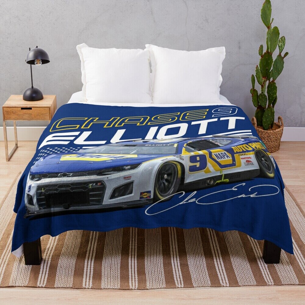 Fleece Throw Blanket Chase Elliott NASCAR 2022 for Sofa Couch Kids 60 x ...