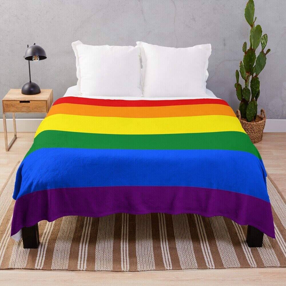 Fleece Throw Blanket Gay Pride Blanket| LGBT Flag Phone Accessory ...