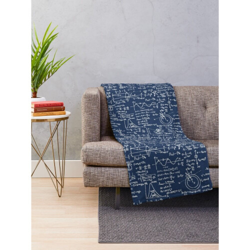 Fleece Throw Blanket Physics Equations Navy for Sofa Couch Kids 60 x 50 ...