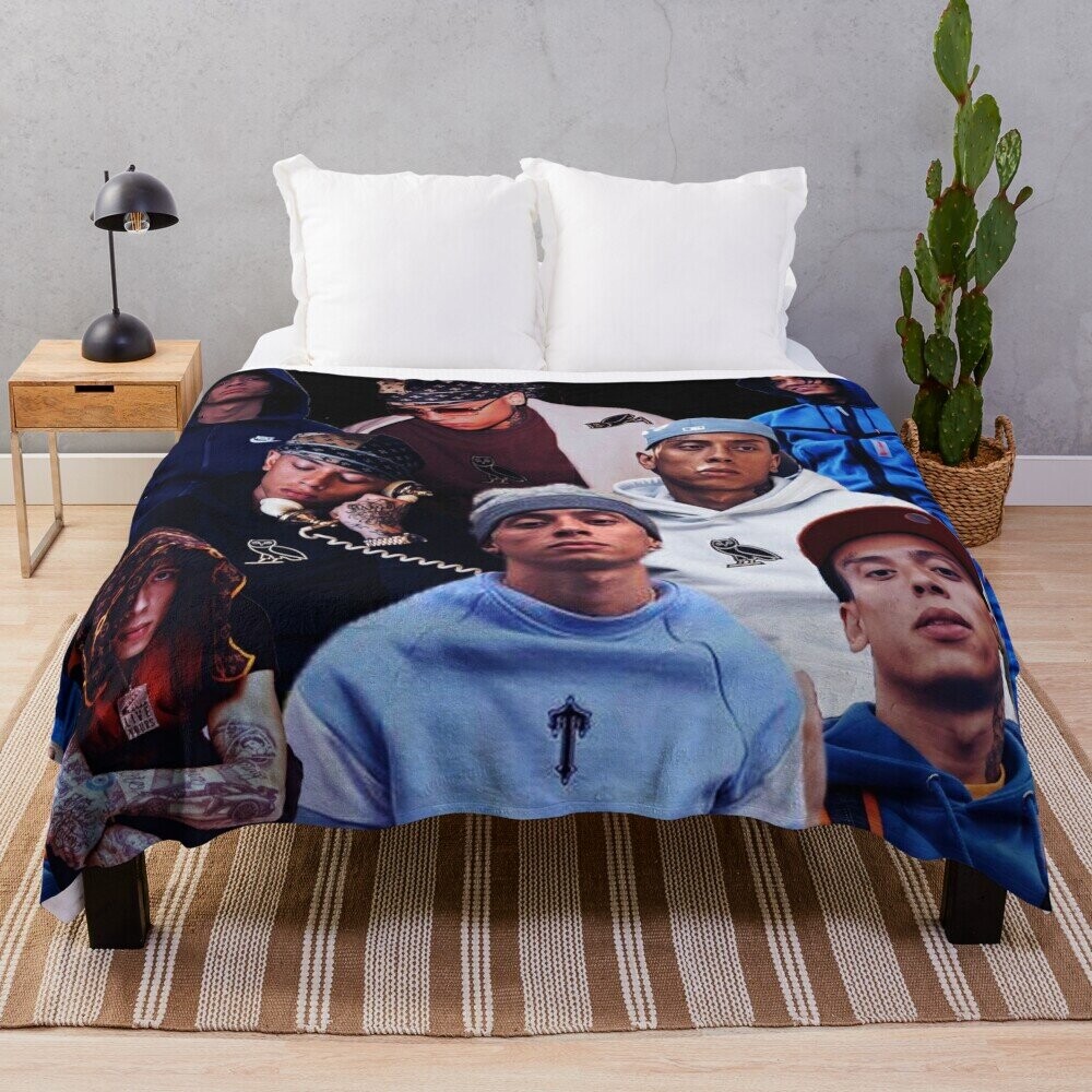 Fleece Throw Blanket Central cee uk rapper collage poster design 2021 ...