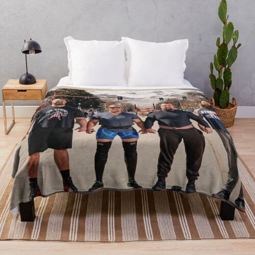 Fleece Throw Blanket Strongest Men in History - Brian Shaw, Eddie Hall ...