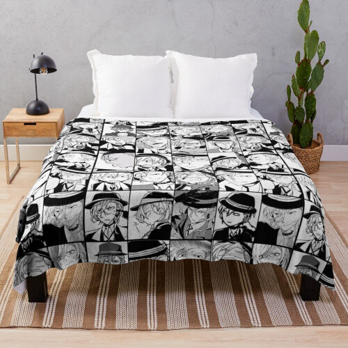 Fleece Throw Blanket chuuya collage- manga version for Sofa Couch Kids ...
