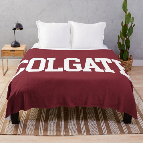 Fleece Throw Blanket colgate - college font curved for Sofa Couch Kids ...