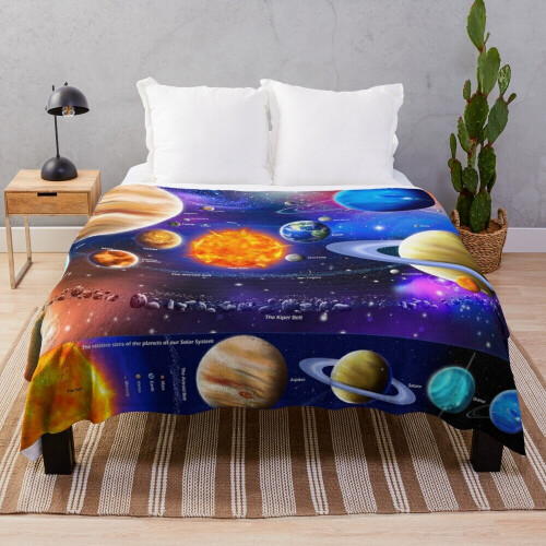 Fleece Throw Blanket The Amazing Solar System for Sofa Couch Kids 60 x ...