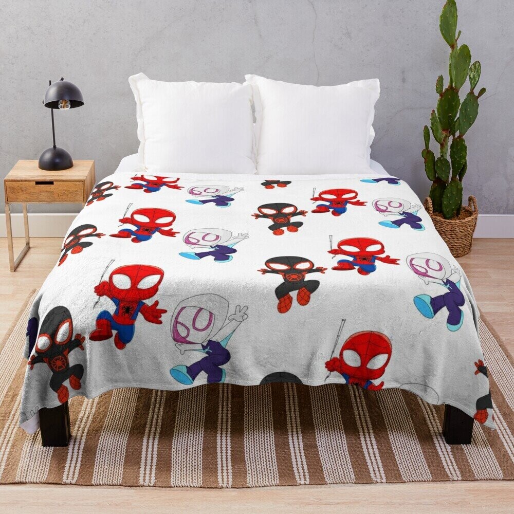 Fleece Throw Blanket Spidey amazing friends, spiders babies, spider ...