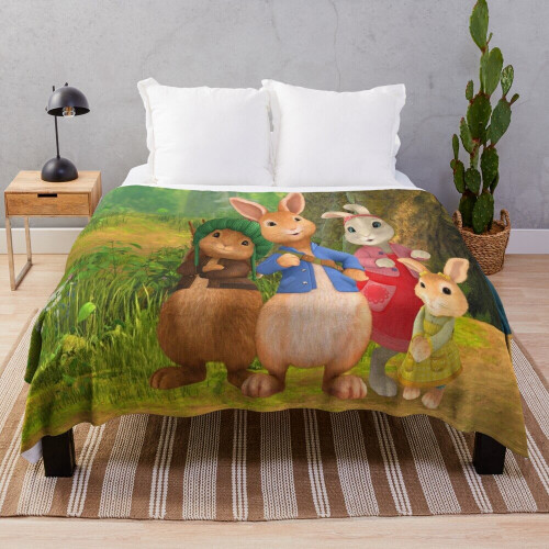 Fleece Throw Blanket Peter Rabbit Funny Gift for Fans peter rabbit 2 ...