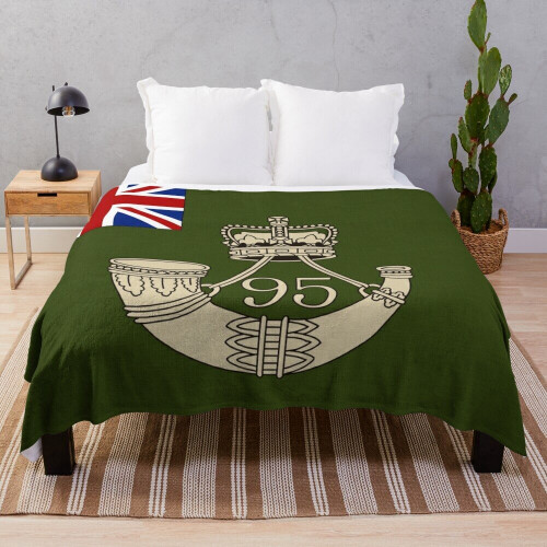 Fleece Throw Blanket Napoleonic British flag of the 95th Rifles for ...