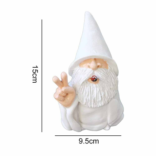 garden dwarf, wizard dwarf resin outdoor sculpture middle finger dwarf ...