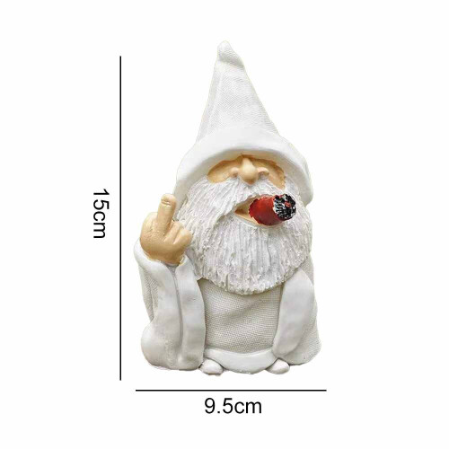 garden dwarf, wizard dwarf resin outdoor sculpture middle finger dwarf ...
