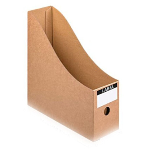1 Pack Kraft Cardboard Magazine Rack With Bookshelf Tabs, Desk File ...