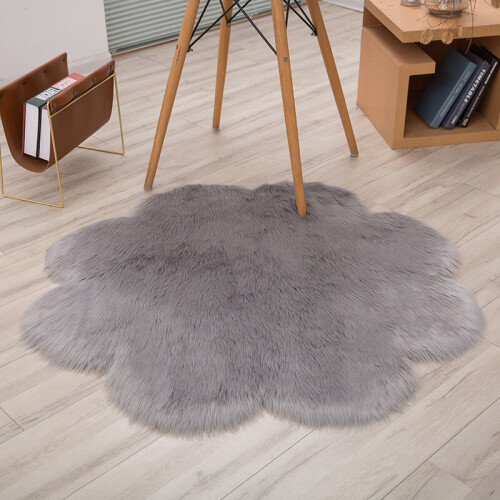 Faux Sheepskin Wool Rug, Synthetic Sheepskin Fluffy Soft Luxury Wool ...