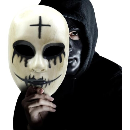 The Purge Anarchy Evil Smiley Mask Horror Killer GOD Mask Halloween ...