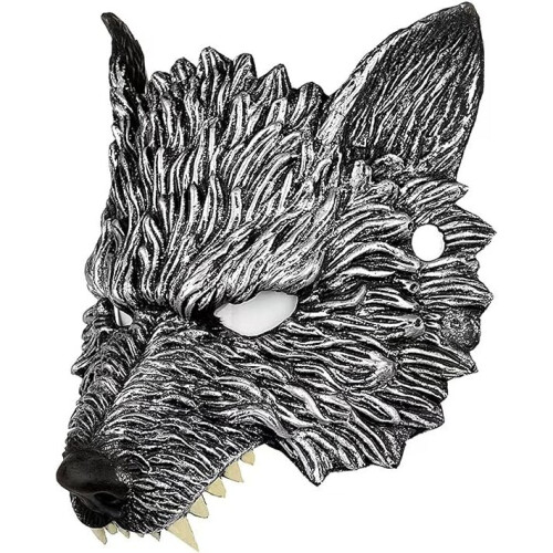 Wolf mask Halloween half-face Werewolf Mask Animal Mask Mask Cosplay ...