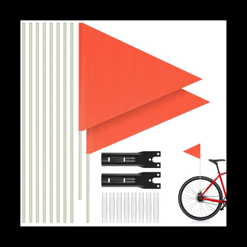 2Pcs Children's Bicycle Flag, Bicycle Pennant Pole, Flag Bicycle ...