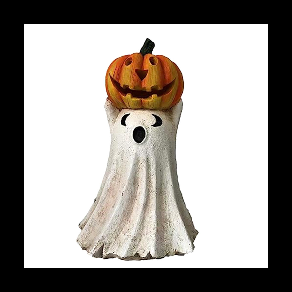 Halloween Ghost Pumpkin Figurines Rustic Resin Ghost Halloween Statue ...