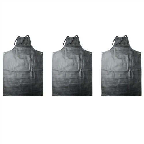 3X Heavy Duty Waterproof Rubber Vinyl Apron Industrial PVC Adjustable ...