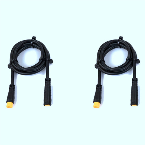 2X Electric Bicycle Extension Cable 3 Pin Male to Female Waterproof ...