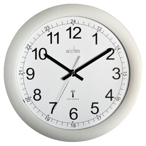 Acctim Clock Radio Controlled Silver on OnBuy