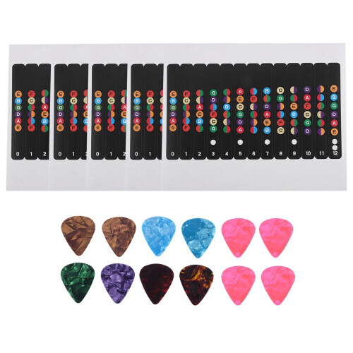 5Pcs Guitar Stickers Guitar Fretboard Stickers Guitar Note Stickers ...