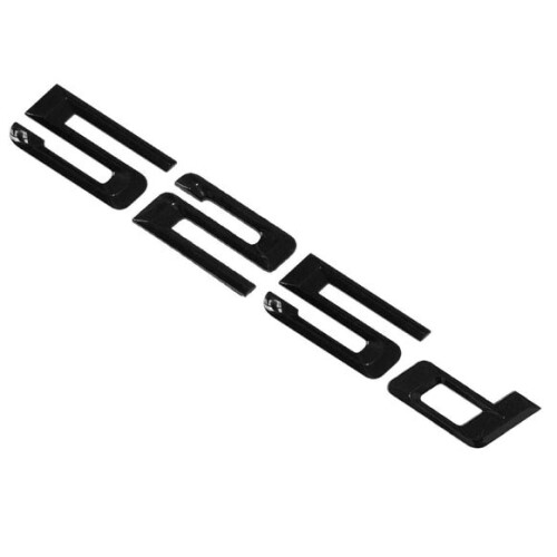 BMW 525d Badge Emblem Letter 5 Series Rear Boot Lid Trunk Gloss Black ...