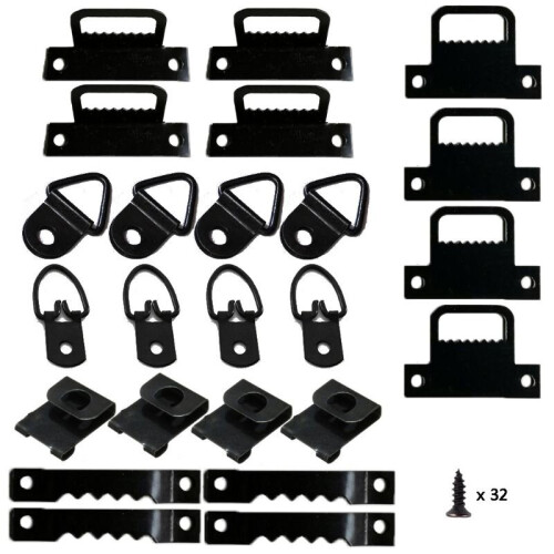 56pcs/set Photo Picture Frame Hanging Kit Heavy Duty Serrated Hanger ...