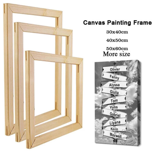 Natural Pine Wooden Painting Frame Photo Frame DIY Large Size Wood ...