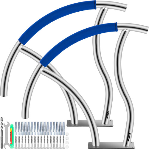 VEVOR Swimming Pool Handrail Ladder Handrail Stainless Steel Rail w ...