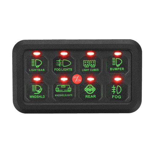 12V 24V 8 Gang LED Switch Panel Circuit Control Box Wiring Electronic ...