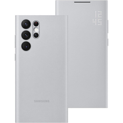 Official Original Samsung Galaxy S22 Ultra LED View Cover - Grey on OnBuy