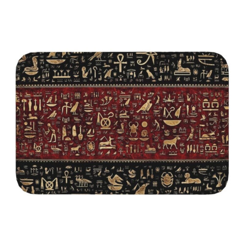Egyptian Hieroglyphs Floor Door Kitchen Bath Mats Anti-Slip Outdoor ...