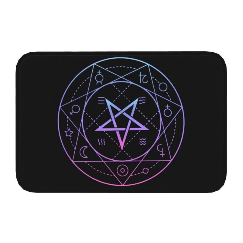 Pastel Astrology Rainbow Satanic Pagan Symbols Vaporwave Door Floor ...