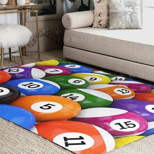 Colorful Billiards Game Lottery Balls Smooth With Number Groups Flannel ...