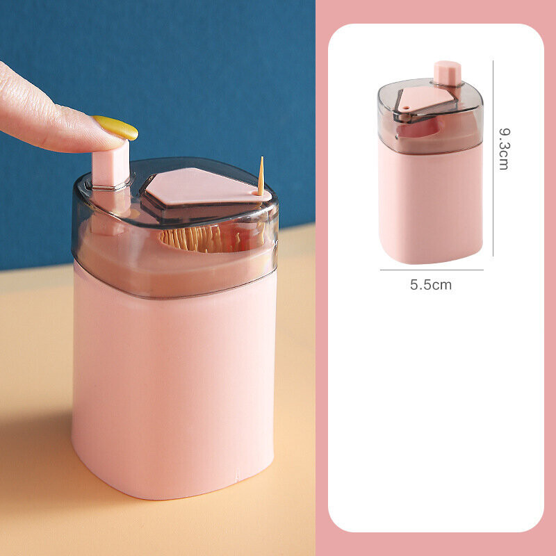 Toothpick Holder Pop-Up One-Piece Automatic Toothpick Box Plastic ...