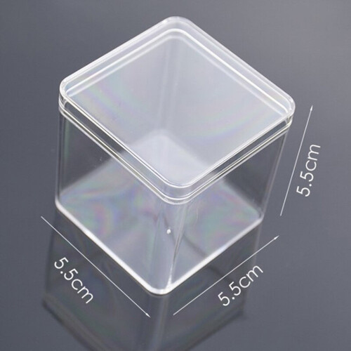 1pc Rounded Square Cube Plastic Transparent Boxes Party Candy Gift ...