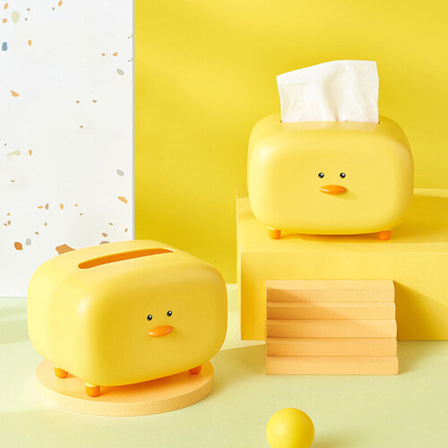 Egg Yolk Duck Tissue Box Desktop Table Yellow Tissue Box Napkin Storage ...