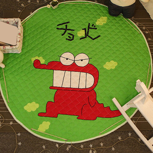Cartoon Animal Round Floor Rug Carpet Soft Baby Play Mat Toy Storage ...