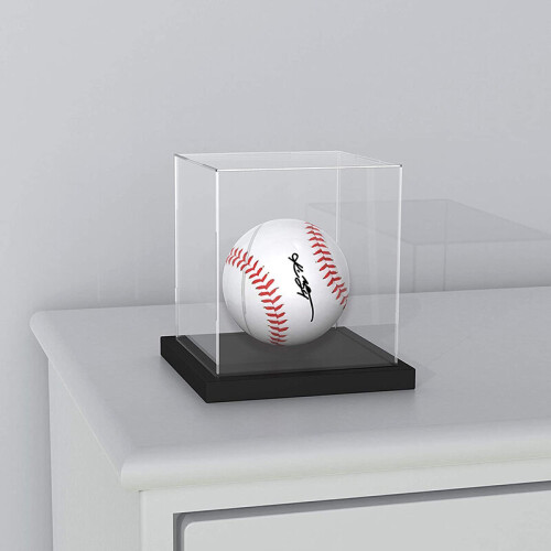 Acrylic Display Case with Base 10/15/20/25cm Square Box Dustproof Toys ...