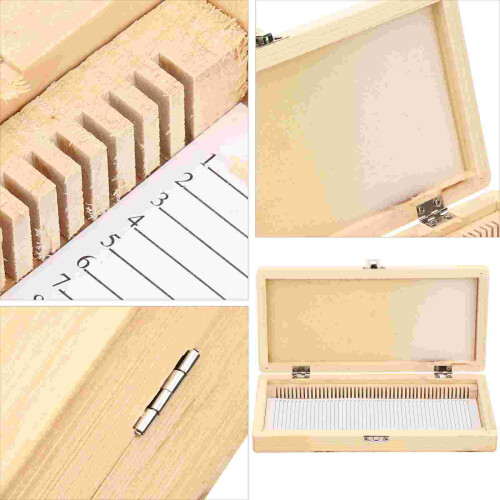 Portable Wooden Compact Histology Slide Holder Microscope Slide Case ...