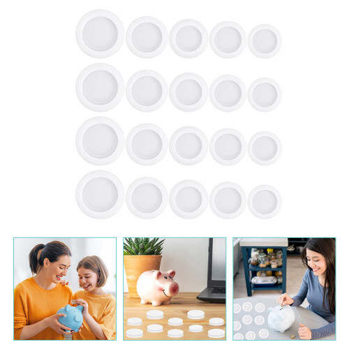 Bank Piggy Plug Stopper Box Bottom Cover Saving Rubber Money Round ...