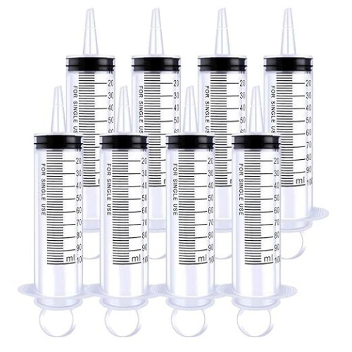 8Pcs 100ml Large Plastic Syringe Without Needle, Multiple Uses ...