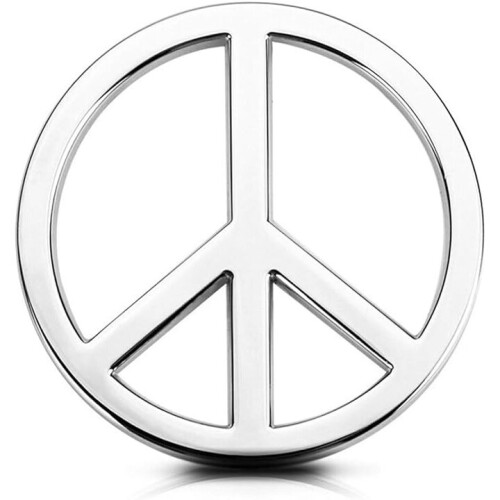 Metal NO WAR For Car Sticker Peace Sign Modified Round Body With Free ...