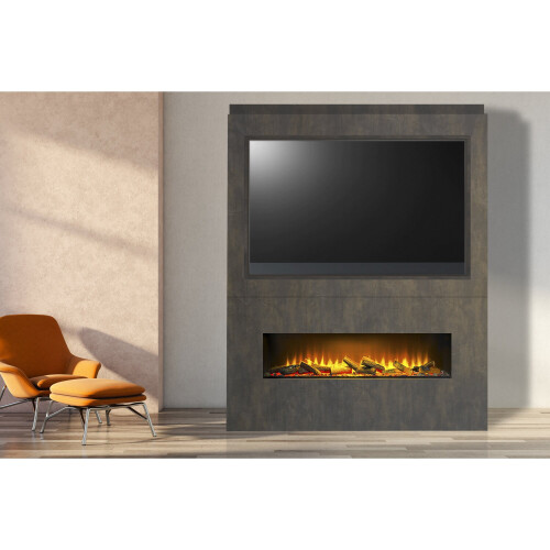 Acantha Nexus Pre-Built Bronze Venetian Plaster Fully Inset Media Wall ...