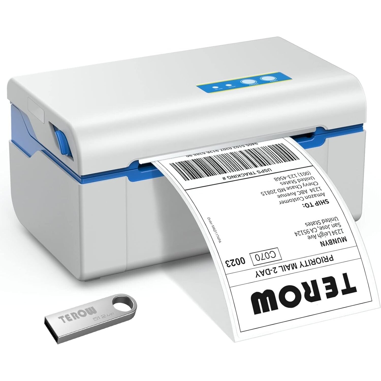 TEROW Printer 2024D Thermal Label Printer 4x6 Shipping Label Printer ...