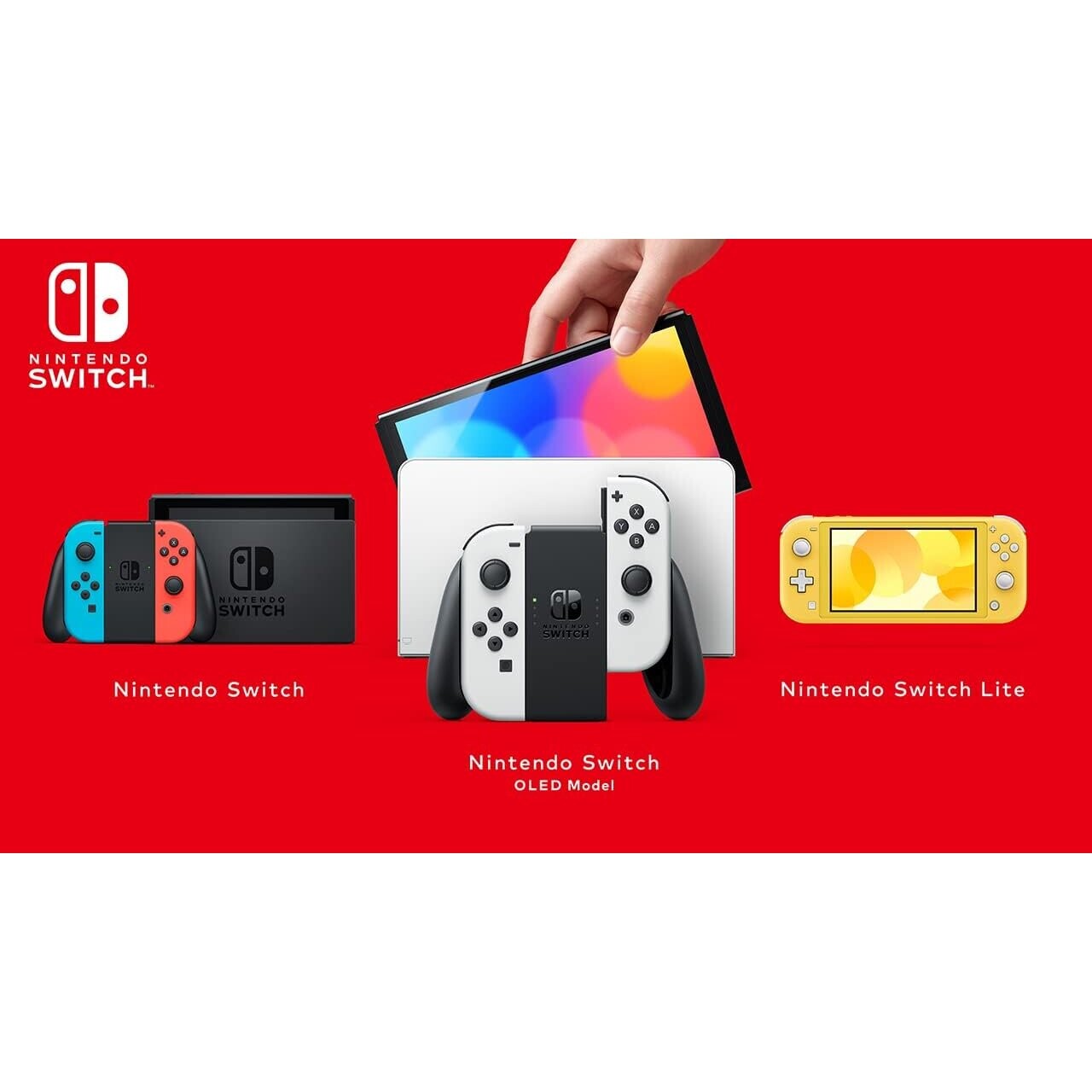 Nintendo Switch (OLED Model) Neon Blue/Neon Red – 7-inch OLED, 64GB ...