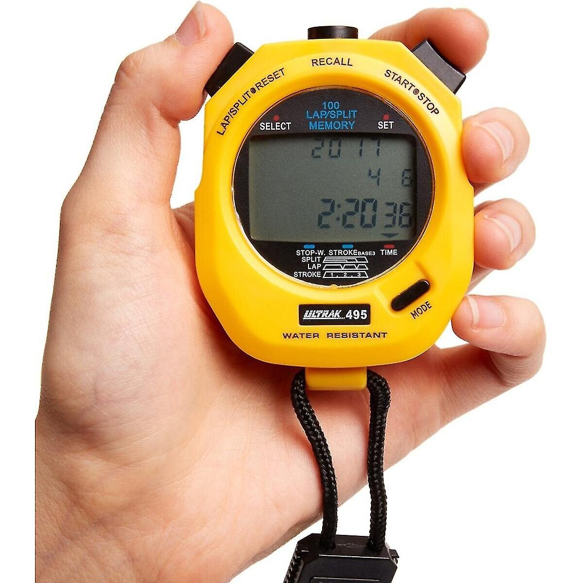 Ultrak 495-100 Dual Split Memory Stopwatch - Yellow on OnBuy