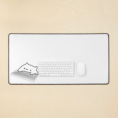 Desk Mat Bongo Cat Mechanical Keyboard Large Gaming Mouse Pad 35x16 ...