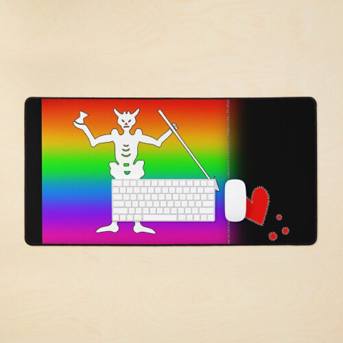 Desk Mat Blackbeard's Rainbow Flag Means Death Large Gaming Mouse Pad ...