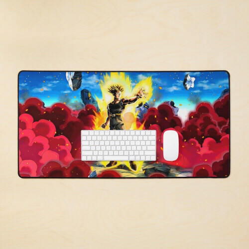 Desk Mat Future Trunks Super Saiyan SSJ Large Gaming Mouse Pad 35x16 ...