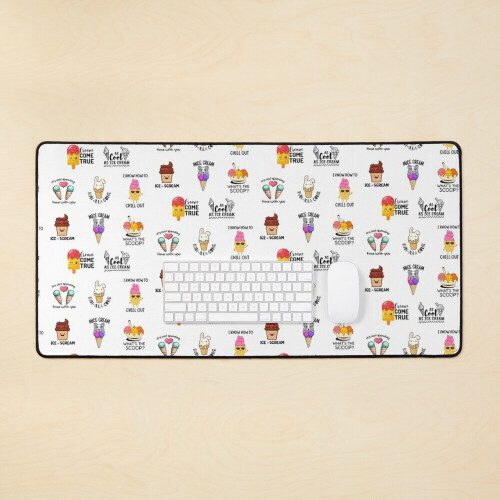 Desk Mat Ice Cream Puns Pack Ice Cream Puns Ice Cream Gifts Ice Cream ...